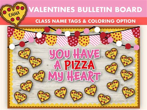 Pizza Valentines Day Bulletin Board Kit Valentines Bulletin Boards