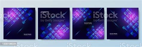 기술 배경으로 설정된 소셜 미디어 게시물 템플릿 글로벌 컴퓨터 네트워크의 소셜 네트워크 통신 인터넷 기술 사업 과학 벡터 일러스트레이션 0명에 대한 스톡 벡터 아트 및 기타