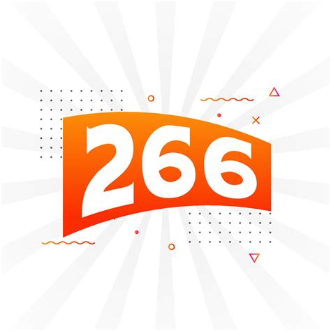 266 Number Vector Font Alphabet Number 266 With Decorative Element Stock Vector 13888156 Vector