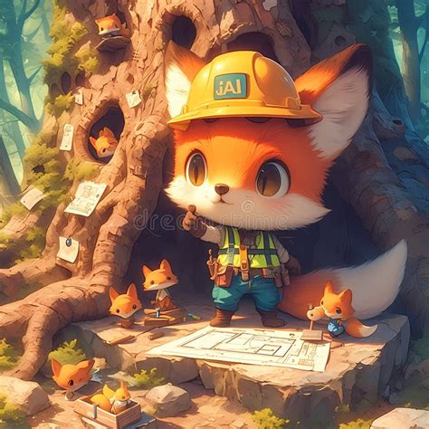 Fox Construction Stock Illustrations 203 Fox Construction Stock