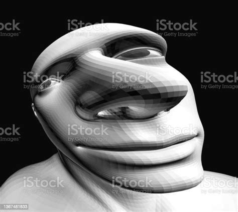 재미있는 캐리커처 아바타 또는 인쇄를 위한 창의적인 디자인 포스터 엽서 또는 배너로 사용할 수 있습니다 3d 벡터 그림입니다 밈에 대한 스톡 벡터 아트 및 기타 이미지