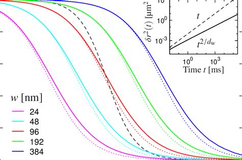 Simulated Fcs Correlation Function G ∞ T On A Logarithmic Time Axis