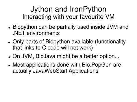 ppt biopython project update and the python ecology for