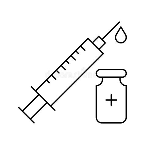Illness Medicine And Injection Icon Stock Vector Illustration Of