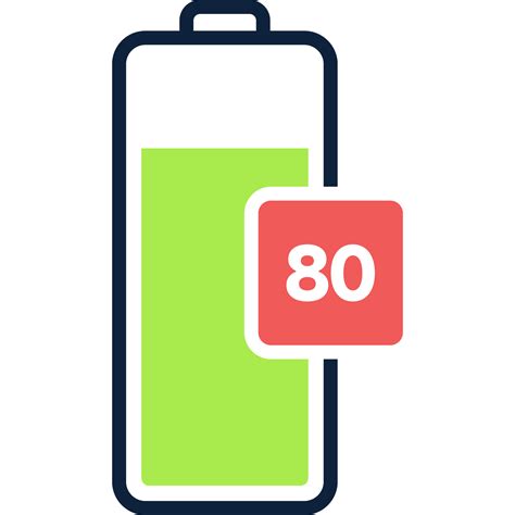 Battery Charge 80 Indicator Icon 16458321 Png