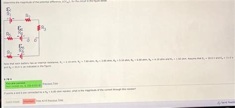 Solved Determine The Mbonitude Of The Potential Difference
