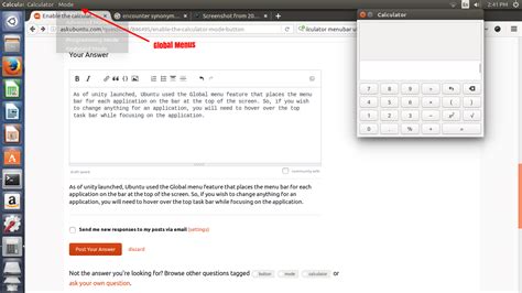 Enable The Calculator Mode Button Ask Ubuntu