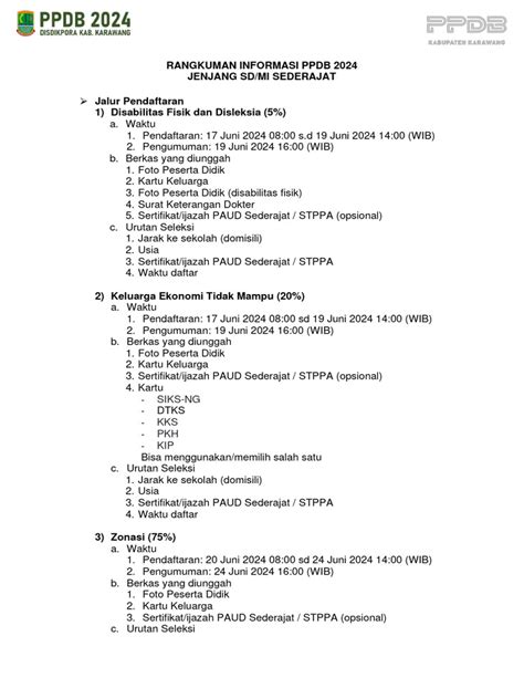 Ppdb Sd Pdf Pengembangan Diri
