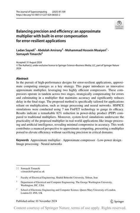 Balancing Precision And Efficiency An Approximate Multiplier With