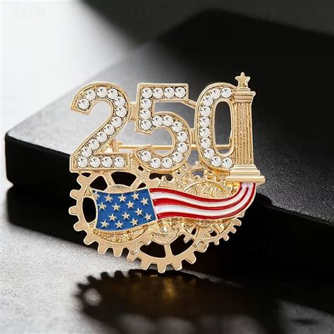 2pcs Usa 250th Anniversary Brooch Americas 250th Birthday Patriotic