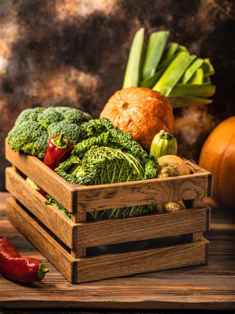 Ящик для хранения из дуба средний Vegetables Planting Vegetables