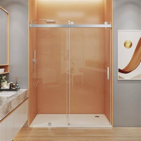 Mcocod 48 In W X 76 In H Single Sliding Frameless Soft Close Shower