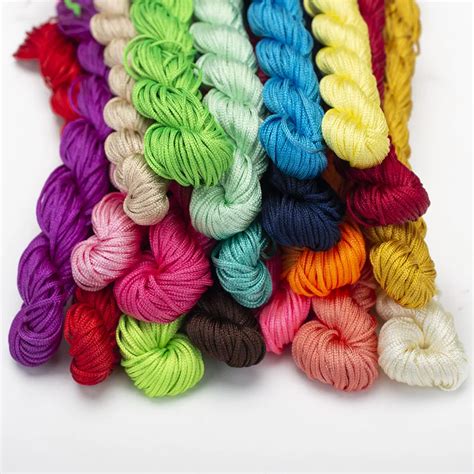 OAR 1 мм нейлоновый шнур макраме нить китайский узел для изготовления ...