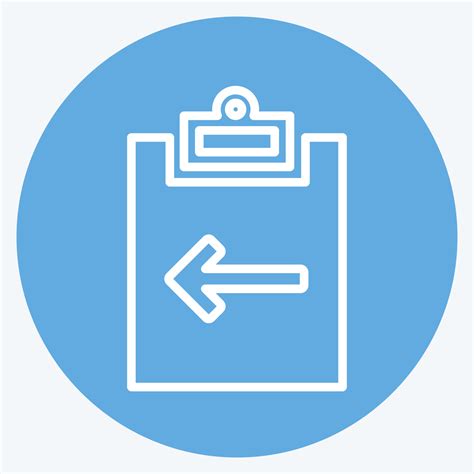 Icon Assignment Return 1 Suitable For Infographics Symbol Blue Eyes Style Simple Design