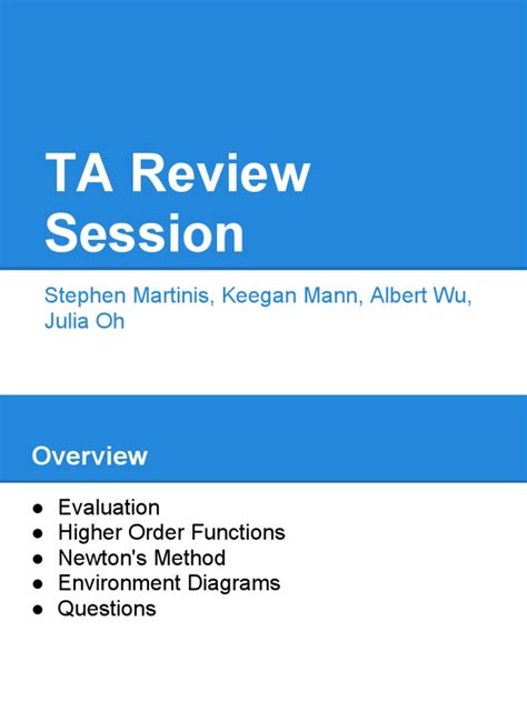 berkeley cs 61a spring 2013 midterm 1 ta review session pdf