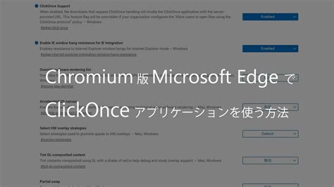 Chromium版 Microsoft Edgeでclickonceアプリ（電子情報開示エクスポートツール等）を使う方法 Nothing