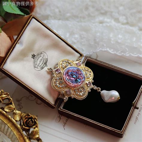 法式復古vintage西洋風睡夢天使人像巴洛克珍珠掛墜胸針水鑽別針 蝦皮購物