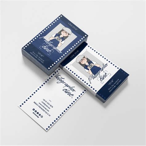 스튜디오 사진작가 일러스트 명함 디자인 명함 포트폴리오 크몽