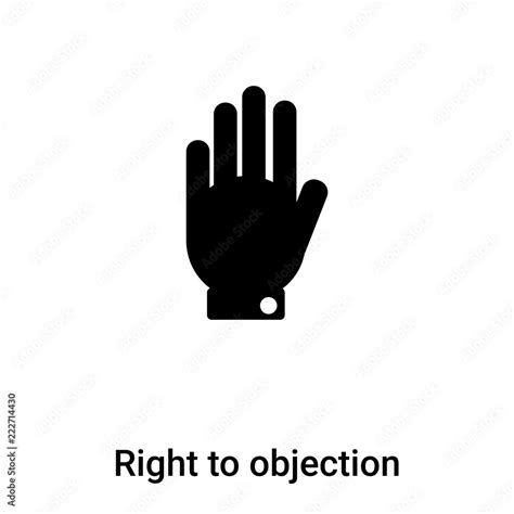 Right To Objection Icon Vector Isolated On White Background Logo