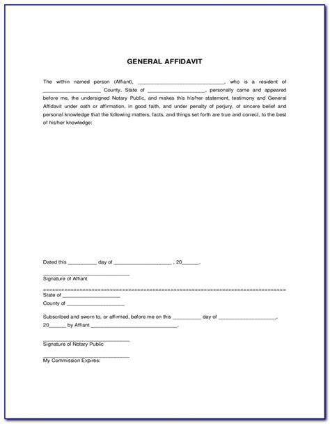 Using A General Affidavit Form In Texas Ixxliq