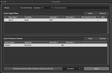 Round Value In Logical Editor No Longer Works On Midi Tracks Nuendo