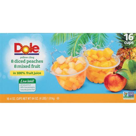 Dole Fruit Bowl Variety 16 X 4 Oz Costco Food Database