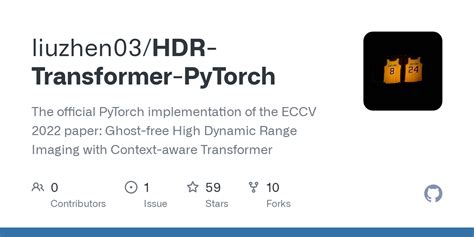 GitHub Liuzhen03 HDR Transformer PyTorch The Official PyTorch