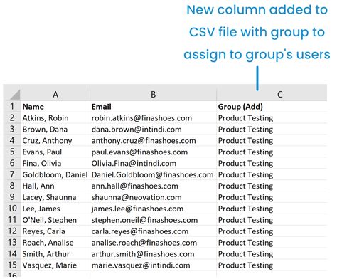 Exporting A Csv File For The User Import