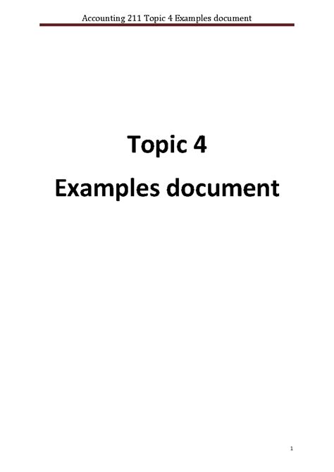 Topic 4 Ppe Examples Document Topic 4 Examples Document Question 1 In The 31 March 20 23