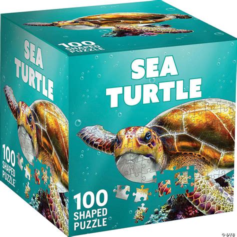 Sea Turtle 100 Piece Shaped Jigsaw Puzzle Oriental Trading