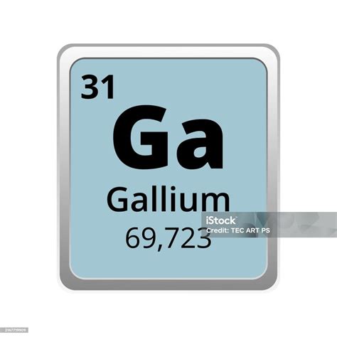 Periodic Table Element Gallium Stock Illustration Download Image Now Atom Backgrounds