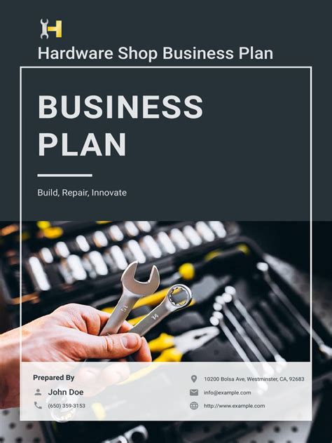 Hardware Shop Business Plan Pdf Retail Marketing