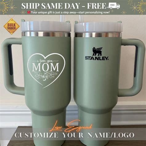 Best Mom Ever Personalized Stanley 40oz Tumbler Custom Engraved
