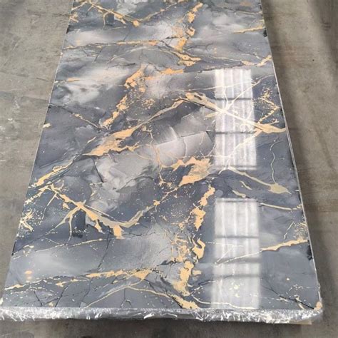 Uv Board Pvc Laminate Sheet 1220 2440mm Interior Decoration Marble Wall Covering Panel