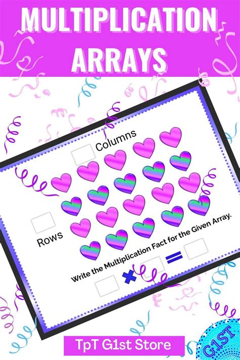 Multiplication Facts Arrays Valentines Day Boom Cards Distance