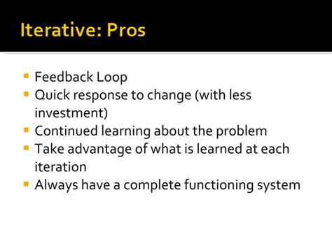 Iterative Development Breaking From The Waterfall Ppt