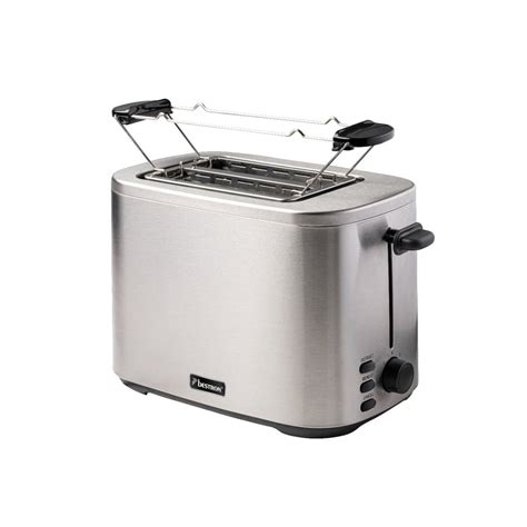 Тостер от неръждаема стомана за 2 филийки хляб Bestron Ato800ste 800w автоматично спиране