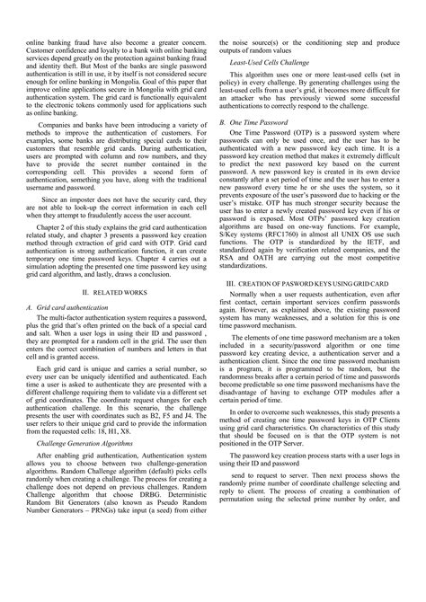 Online Applications Using Strong Authentication With Otp Grid Cards Pdf