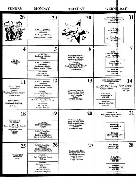 Feb 1990 Calendar