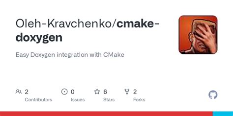 Github Oleh Kravchenkocmake Doxygen Easy Doxygen Integration With Cmake