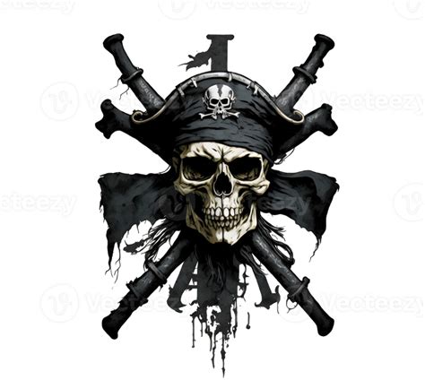 Pirata Fiesta Vector Emblema Plano Logo Piratas Con Mano Dibujado