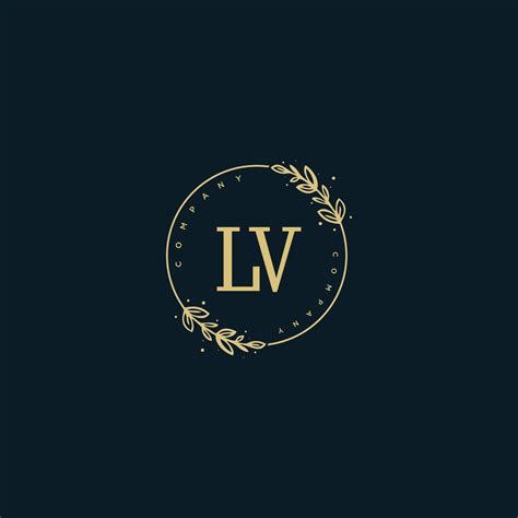 Initial Lv Beauty Monogram And Elegant Logo Design Handwriting Logo Of Initial Signature
