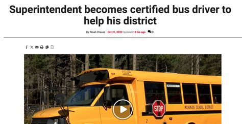 Superintendent Becomes Certified Bus Driver To Help His District McKenzie Babe District