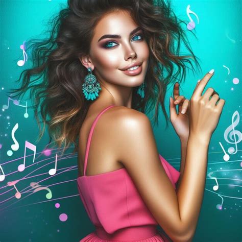 Premium Photo Beautiful Woman Listening To Music And Dancing