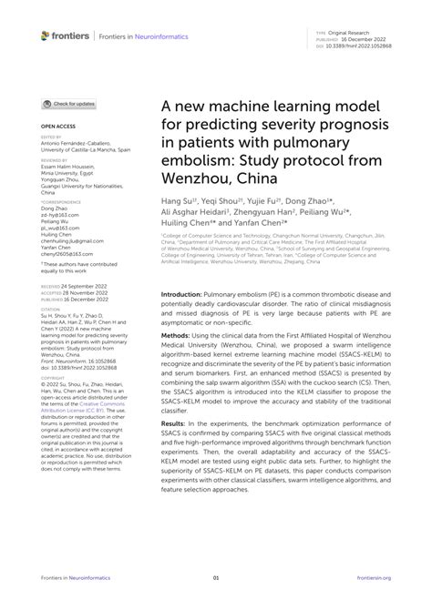 Pdf A New Machine Learning Model For Predicting Severity Prognosis In Patients With Pulmonary