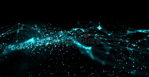 Abstract Futuristic Technology With Polygonal Shapes On Dark Background Design Digital