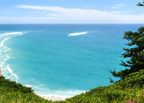 바탕 화면 배경 무늬를위한 여름의 아름다운 바다 풍경 자연 해변 여름 배경 일러스트 및 사진 무료 다운로드 Pngtree