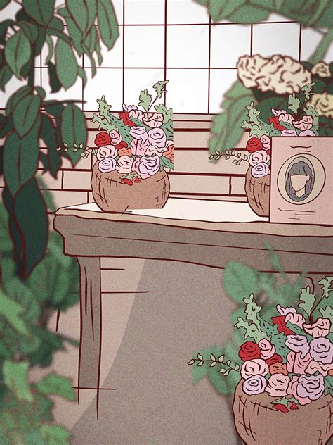 여름 실내 꽃 화분 배경 깃발 꽃들 꽃 무늬 화분에 심은 식물 배경 일러스트 및 사진 무료 다운로드 Pngtree