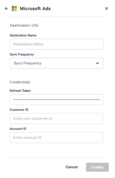 How To Set Up Microsoft Ads As A Destination Growthloop Docs