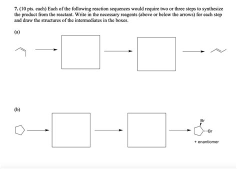 Solved 7 10 Pts Each Each Of The Following Reaction